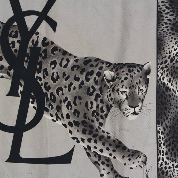 Yves Saint Laurent | Accessories | Ysl Rare Leopard Silk Scarf | Poshmark